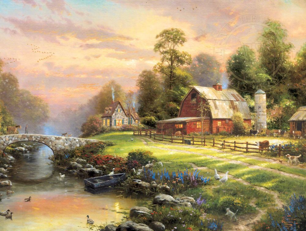 Barn Paintings For Farmhouse Decor – Thomas Kinkade Gallery Of Murfreesboro