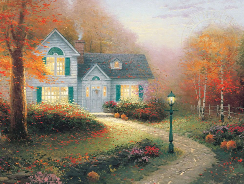 A Stroll Through Autumn: Thomas Kinkade’s Most Beloved Fall Scenes ...